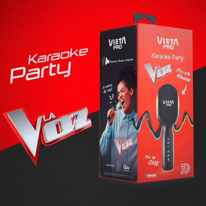 Micrófono Karaoke Oficial de La Voz | Micro Karaoke La Voz | Vieta Pro